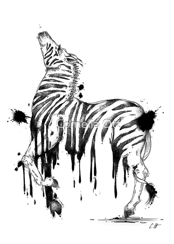 "Dripping Zebra" by Cornelia Ott | Redbubble