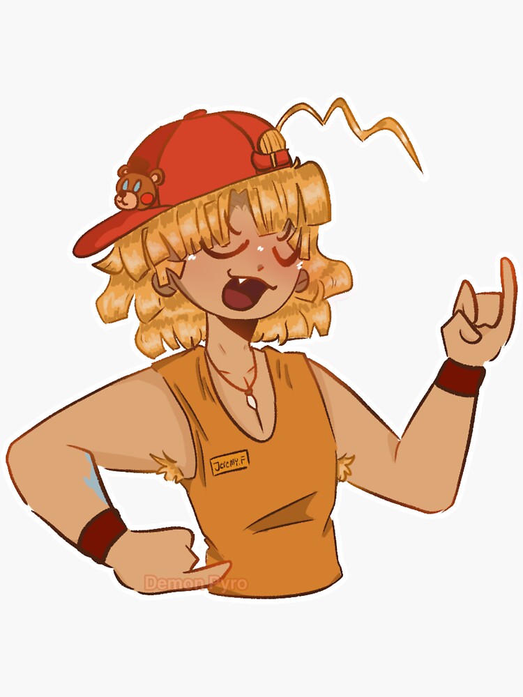 "Jeremy Fitzgerald Sticker " Sticker for Sale by Demon-pyro-art | Redbubble