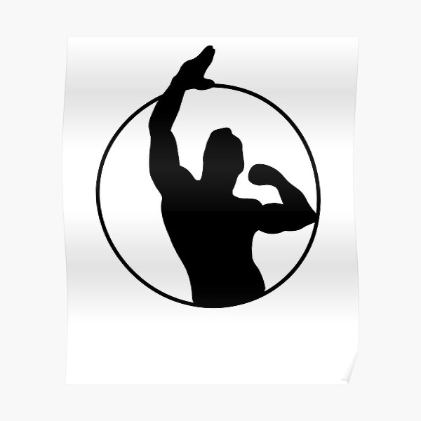 Póster «Zyzz Pose Silueta Negro» de designsbyted | Redbubble