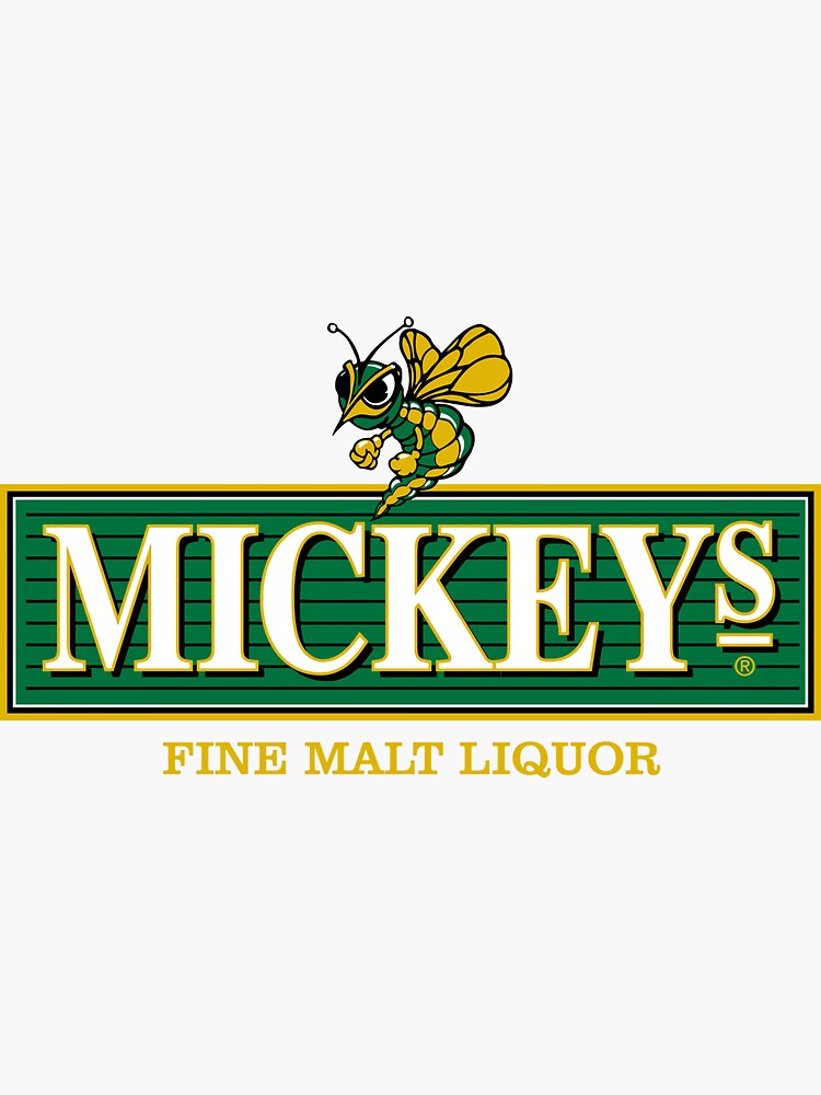 "Mickeys Fine Malt Liquor, Mickeys Hornet Logo" Sticker for Sale by ...