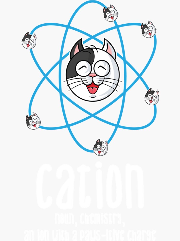 "Cation Cathode Ion Physics Nerd Joke Kitten Cat Definition Long Sleeve ...