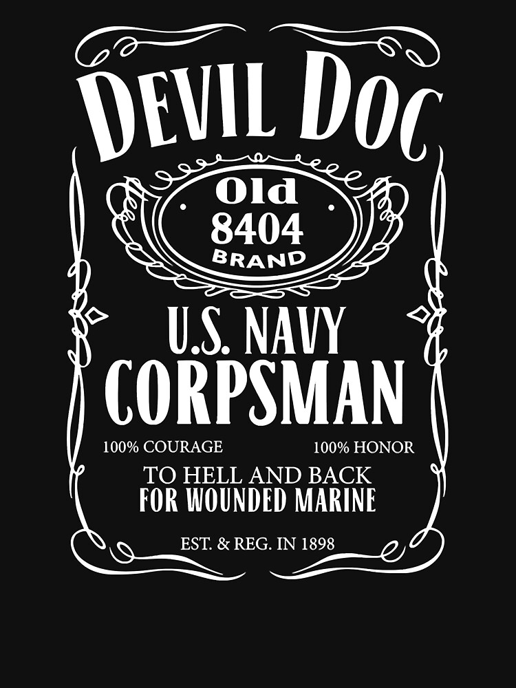"Devil Doc US Navy Corpsman" T-shirt for Sale by TanyaNienow ...