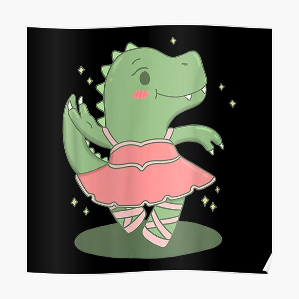 Póster «Bailarina de dinosaurio T-Rex para bailarina de ballet» de ...