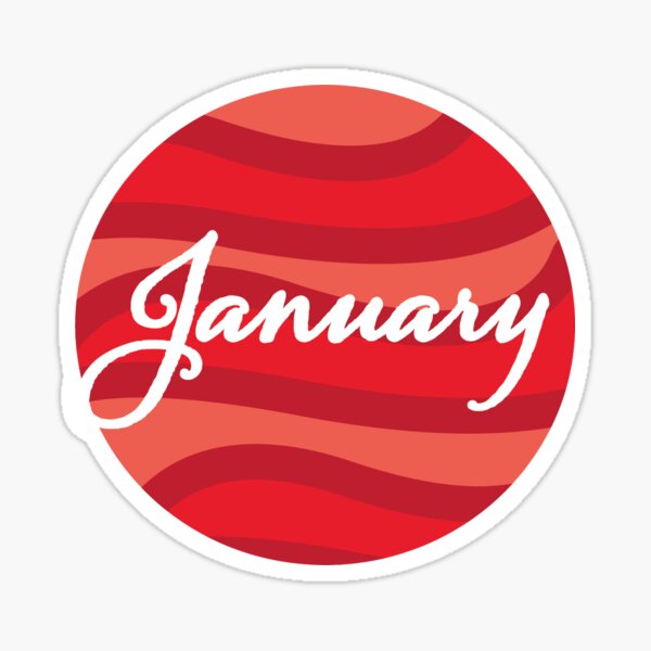 "January" Sticker for Sale by crazyartdreams | Redbubble