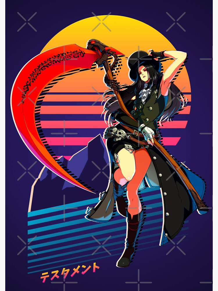 "Testament guilty gear retro" Sticker for Sale by nikmatulailu | Redbubble