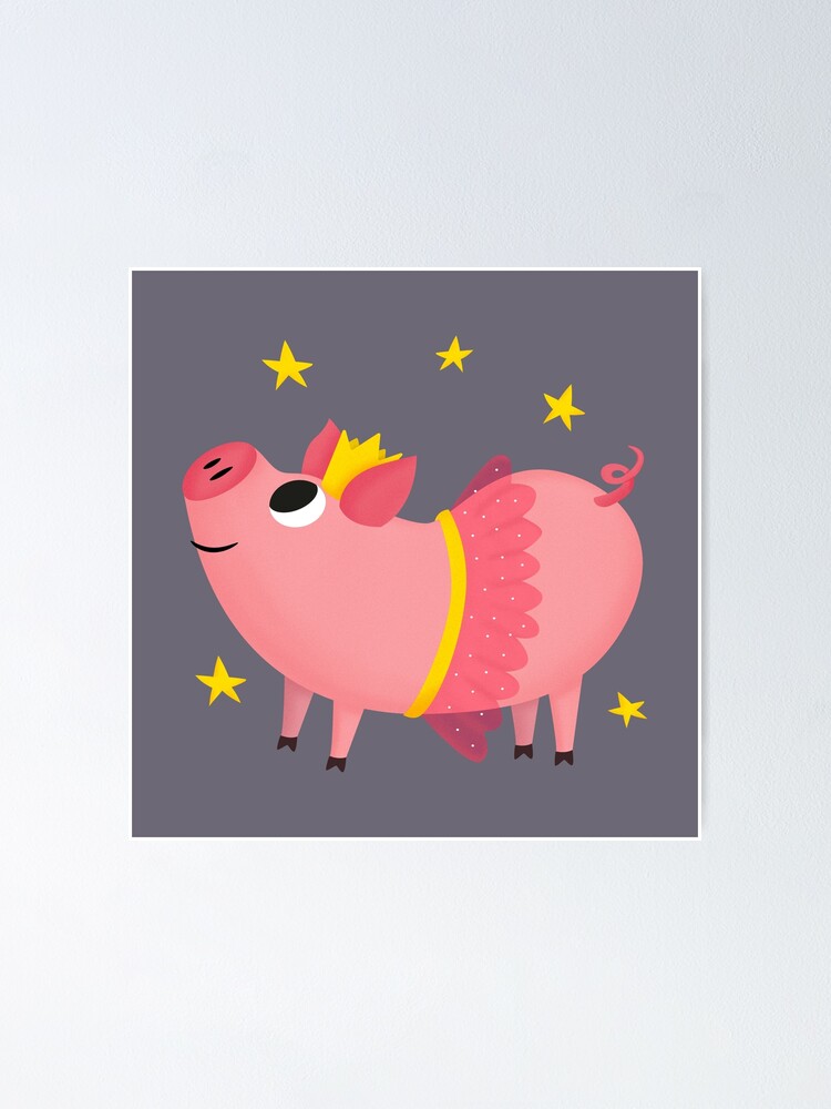 "Miss Piggy the Piglet" Poster for Sale by cutieotter | Redbubble