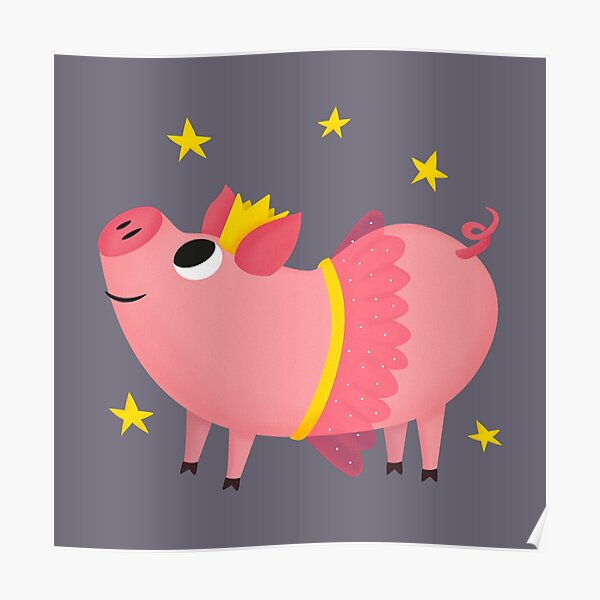 "Miss Piggy the Piglet" Poster for Sale by cutieotter | Redbubble