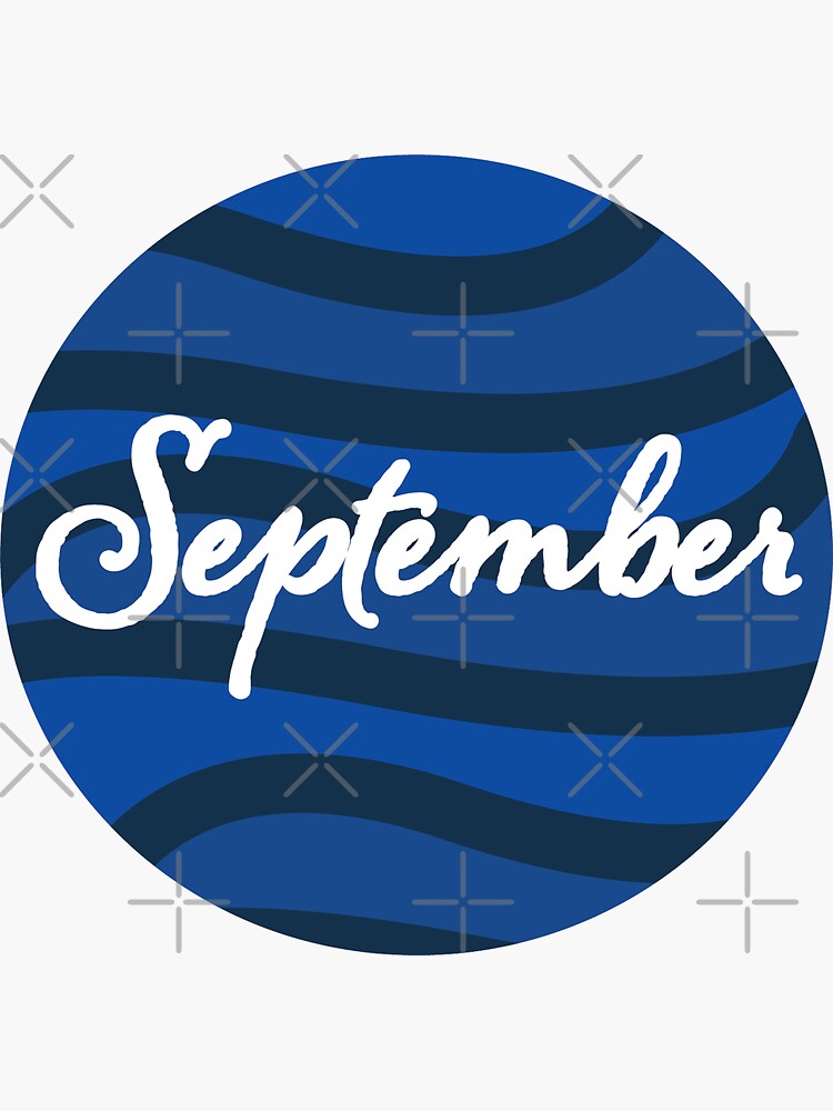 "September" Sticker for Sale by crazyartdreams | Redbubble