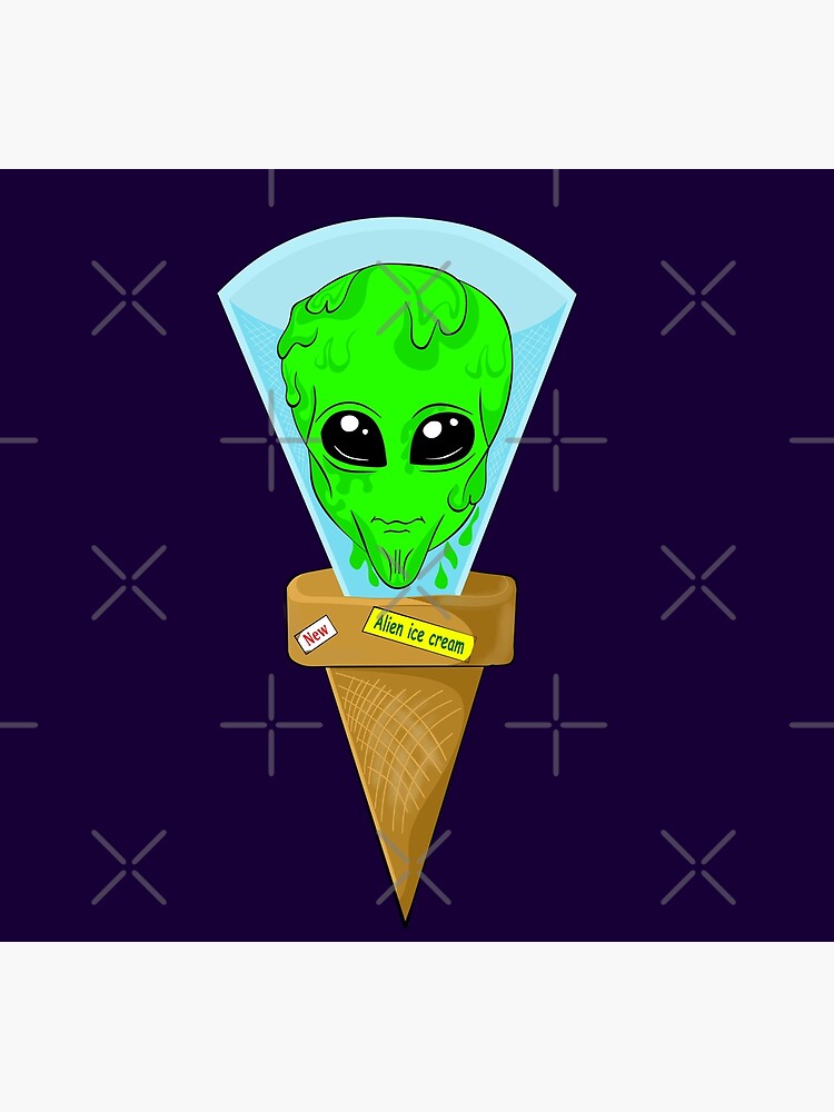 "Alien Ice Cream Cone" Poster for Sale by MariRiUA | Redbubble