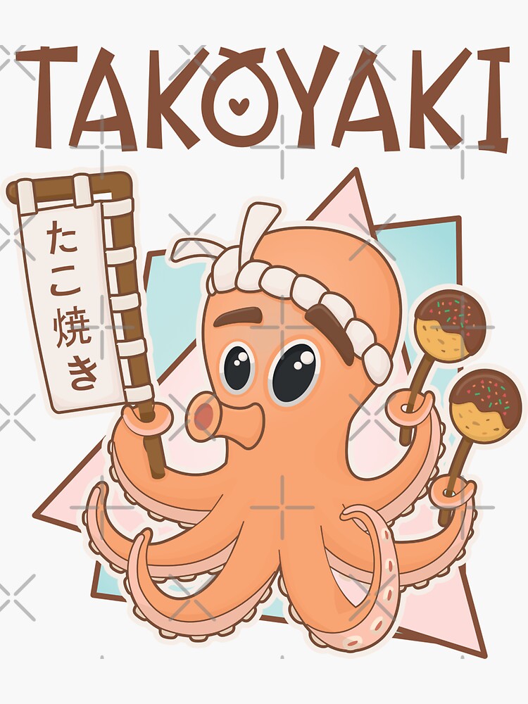 Sticker « Kawaii Takoyaki Cute Japanese Food Vintage 2 Graphic », par ...