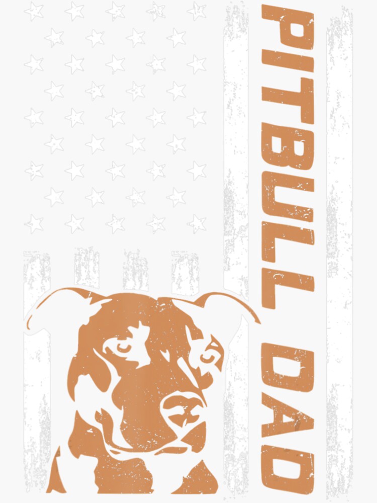 "American Pitbull Dad Us Flag Mens" Sticker for Sale by ZuyHiuziu ...