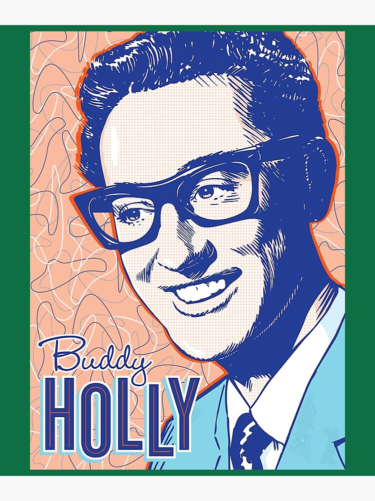 "Buddy holly poster funny optimized" Poster for Sale by AtelierdeJolie ...