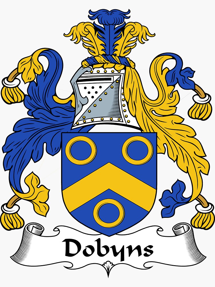 "Dobyns or Dobbins" Sticker by HaroldHeraldry | Redbubble