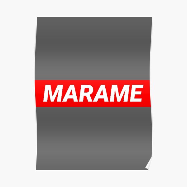 "MARAME red color" Poster for Sale by OsakaBoy | Redbubble