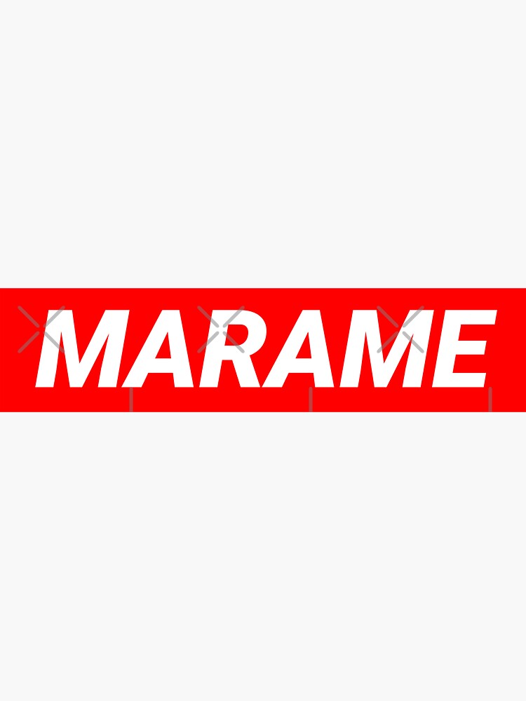 "MARAME red color" Sticker for Sale by OsakaBoy | Redbubble
