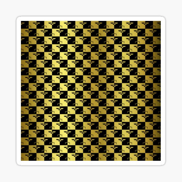 "Black and Gold Checkerboard Scales of Justice Legal Pattern" Sticker ...