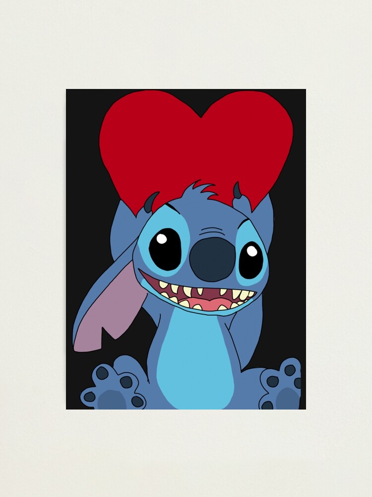 "CUTE HEART lilo and stitch FACE" Photographic Print for Sale by ...