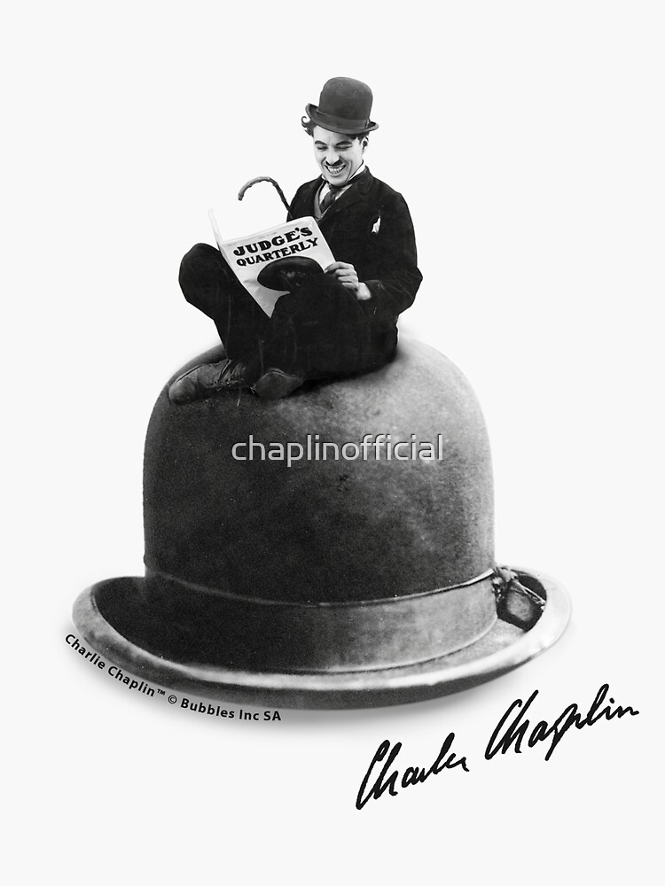 "Charlie Chaplin - Bowler Hat" Sticker for Sale by chaplinofficial ...
