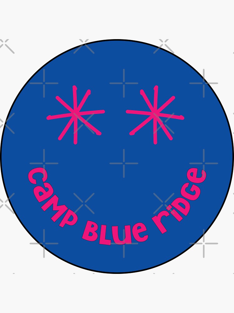 "Camp Blue Ridge Happy Face" Sticker for Sale by dddesignsnj | Redbubble
