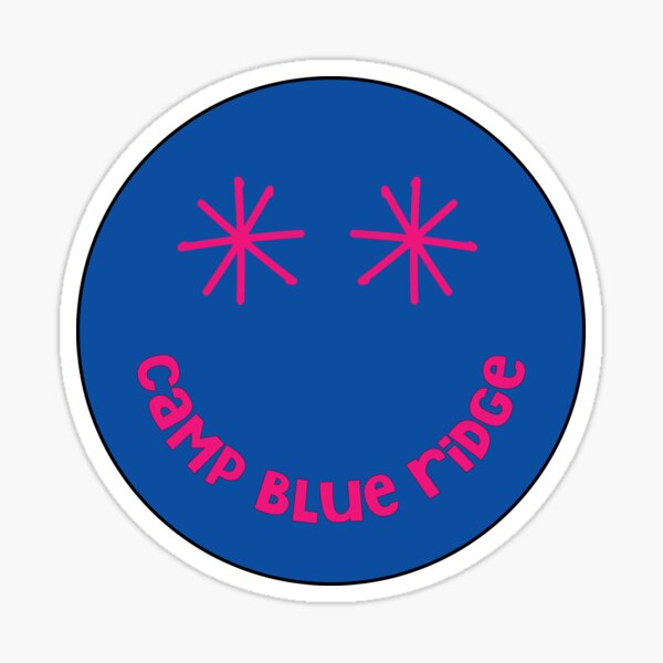 "Camp Blue Ridge Happy Face" Sticker for Sale by dddesignsnj | Redbubble