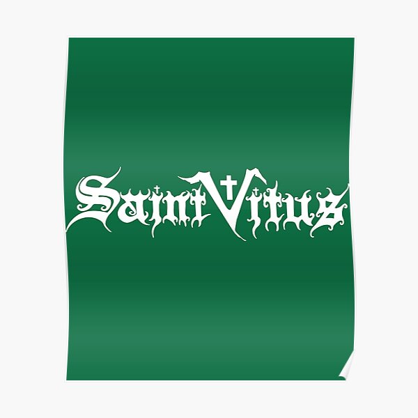 "Saint Vitus White Logo" Poster for Sale by AtelierdeJolie | Redbubble