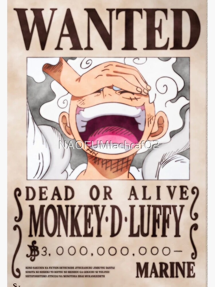 Pegatina «Póster de One Piece Monkey D Luffy Wanted Bounty Joyboy Gear5 ... Pegatina «Póster de One Piece Monkey D Luffy Wanted Bounty Joyboy Gear5 ...