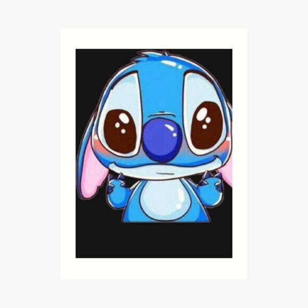 "CUTE lilo and stitch FACE" Art Print for Sale by begernyball | Redbubble