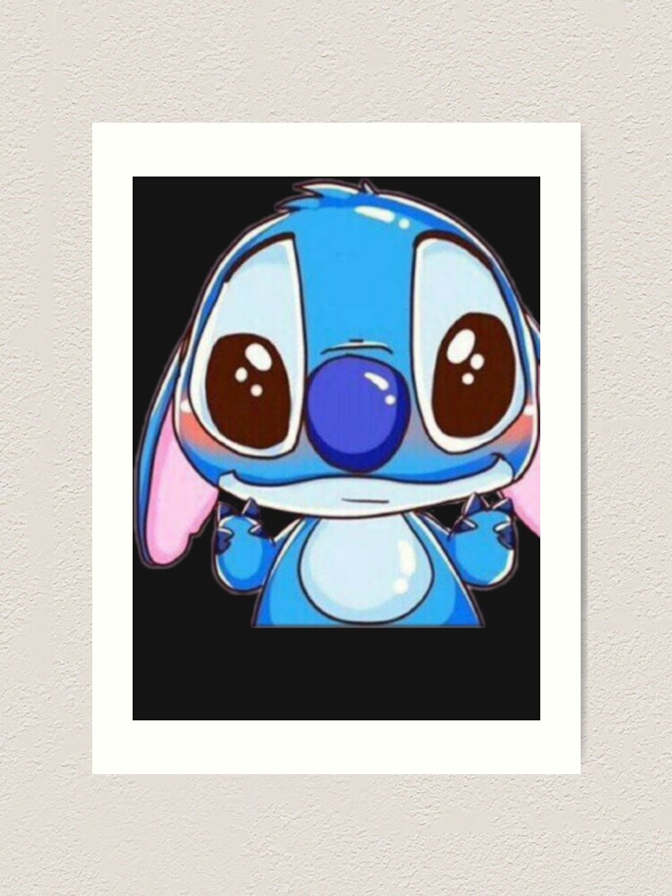 "CUTE lilo and stitch FACE" Art Print for Sale by begernyball | Redbubble