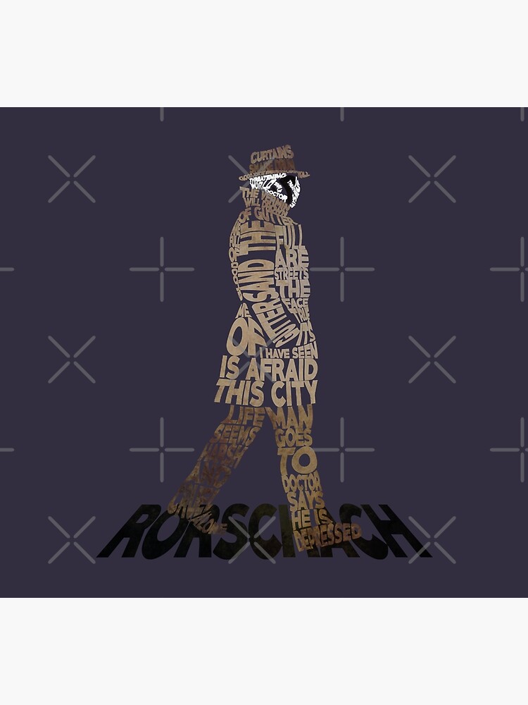 Graphic Watchmen Rorschach Typography Socks