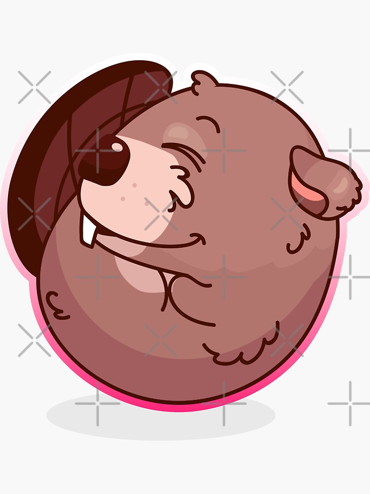"Mr Paddles the Beaver Sleeping" Sticker for Sale by cutieotter | Redbubble