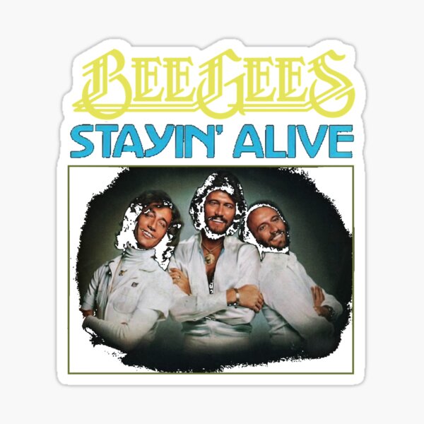 "Bee Gees Stayin Alive" Sticker for Sale by korean159 | Redbubble