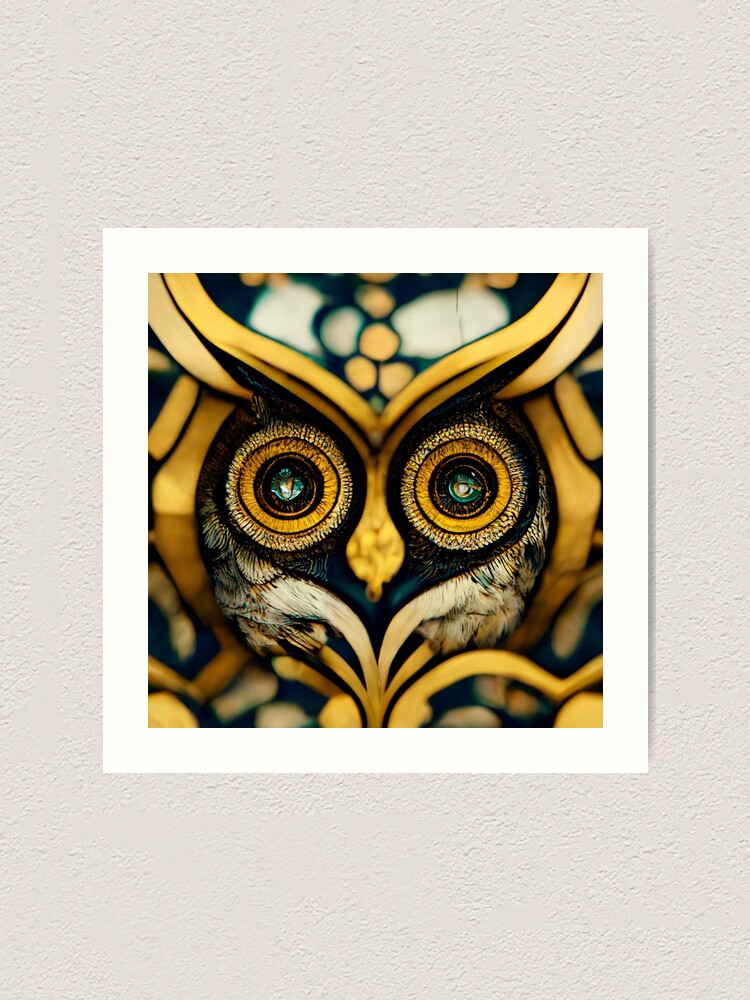 "Psychedelic Owl #1 | Owl | Bird Of Prey | Gustav Klimt | Alphonse ...