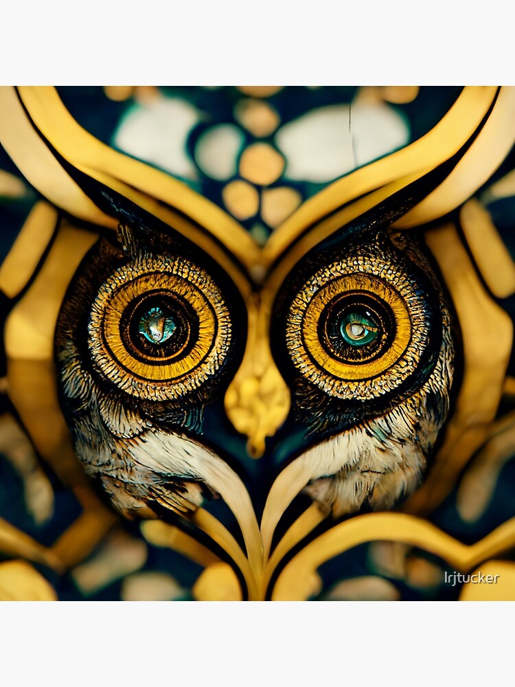 "Psychedelic Owl #1 | Owl | Bird Of Prey | Gustav Klimt | Alphonse ...