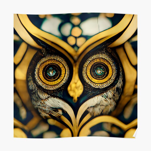 "Psychedelic Owl #1 | Owl | Bird Of Prey | Gustav Klimt | Alphonse ...