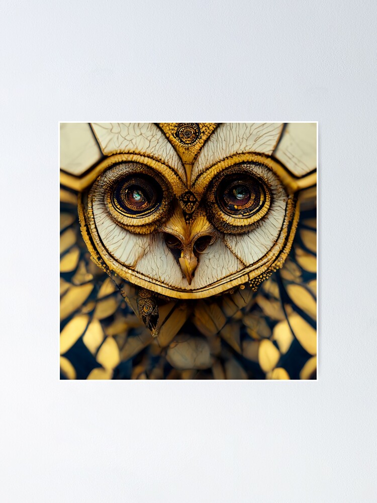 "Psychedelic Owl #3 | Owl | Bird Of Prey | Gustav Klimt | Alphonse ...