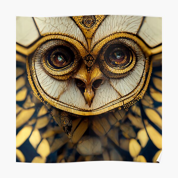 "Psychedelic Owl #3 | Owl | Bird Of Prey | Gustav Klimt | Alphonse ...