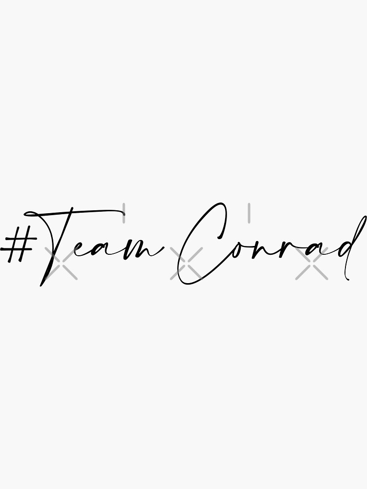 "Team Conrad and Belly" Sticker for Sale by brookiecookie37 | Redbubble
