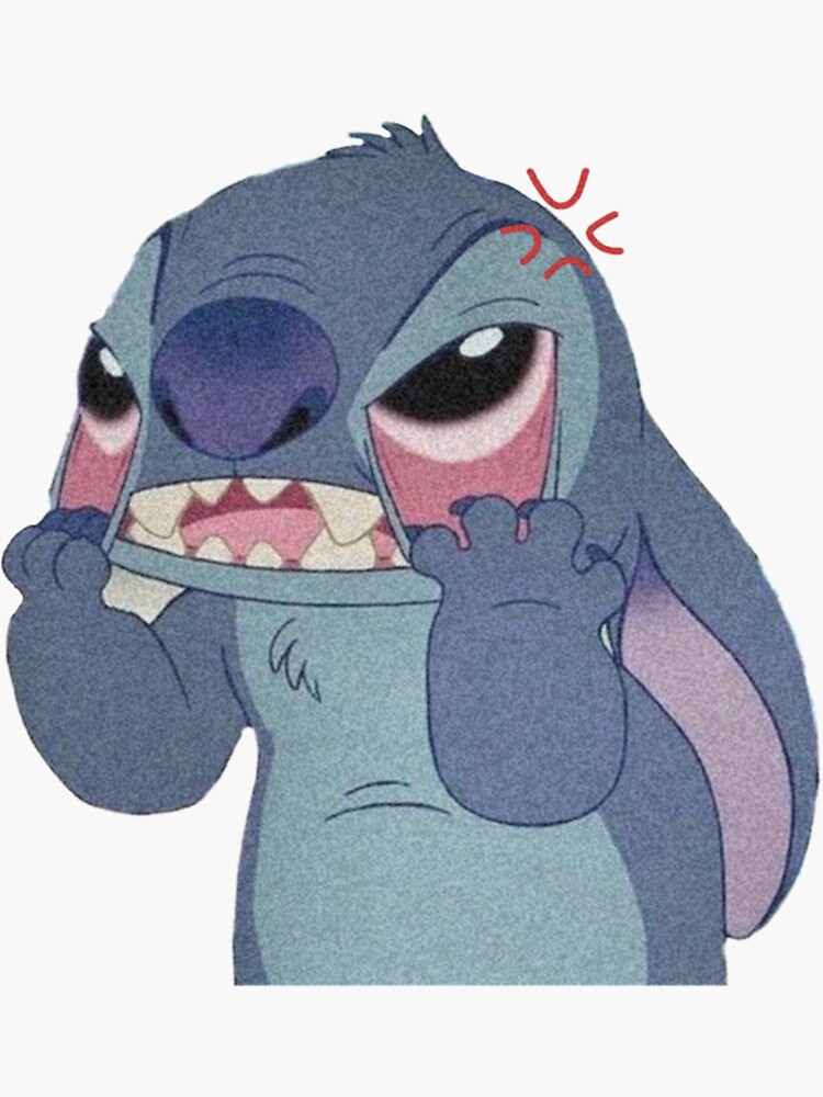 "ANGRY STITCH" Sticker for Sale by adrionlrcow | Redbubble