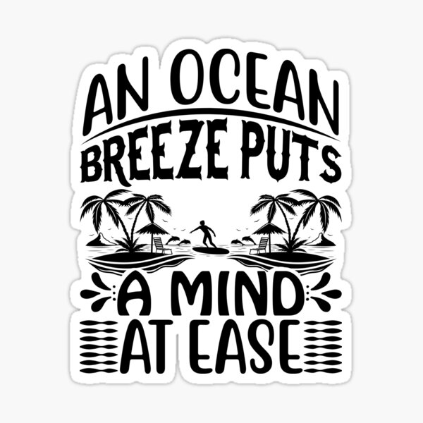 "Ocean Breeze" Sticker for Sale by Mirakipulart | Redbubble