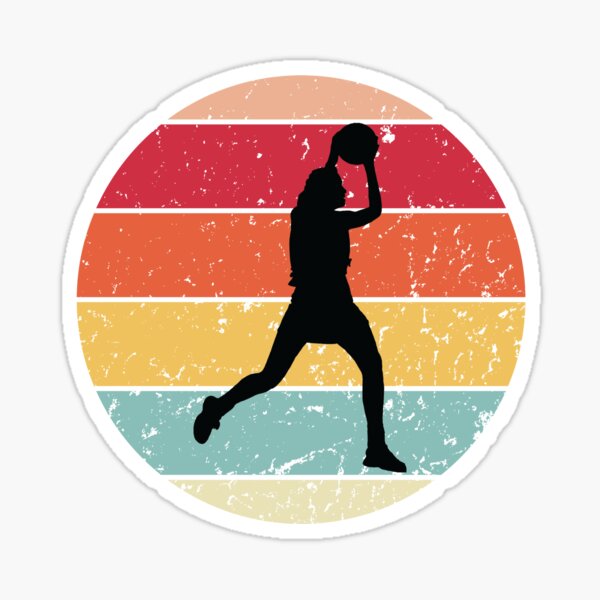 "Retro Vintage Netball Player" Sticker for Sale by amarnisomar | Redbubble