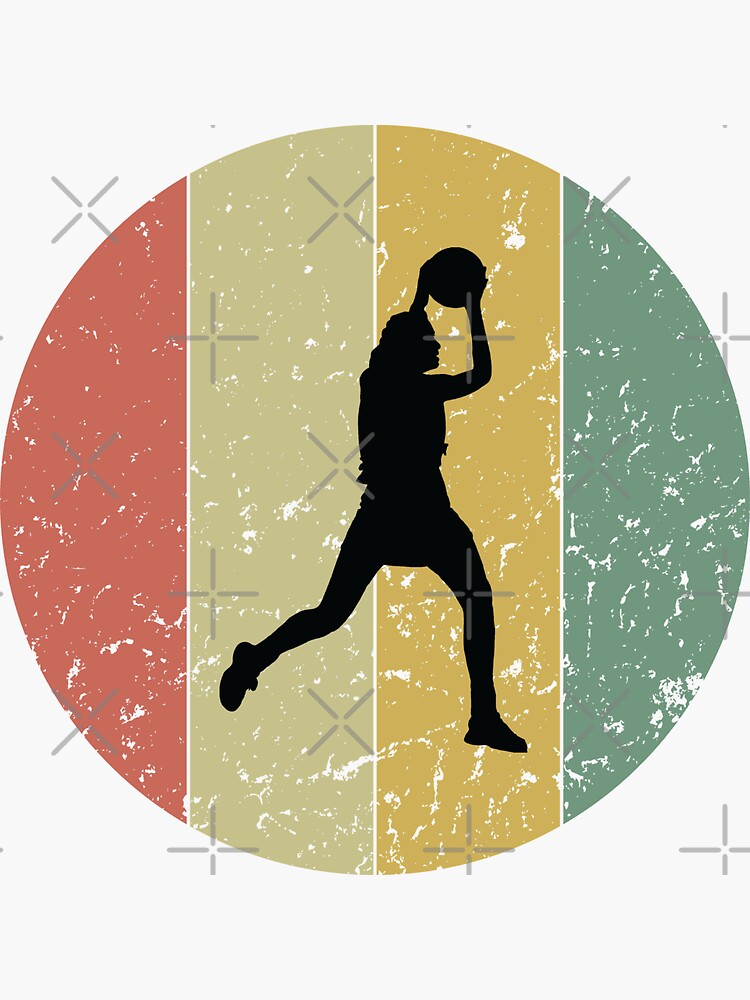 "Retro Vintage Netball Player" Sticker for Sale by amarnisomar | Redbubble