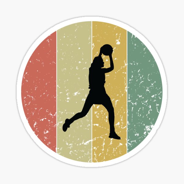 "Retro Vintage Netball Player" Sticker for Sale by amarnisomar | Redbubble