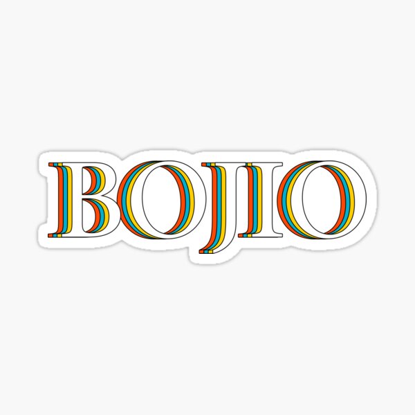 "Retro Bojio 3d Text" Sticker for Sale by UniqueDesignHub | Redbubble