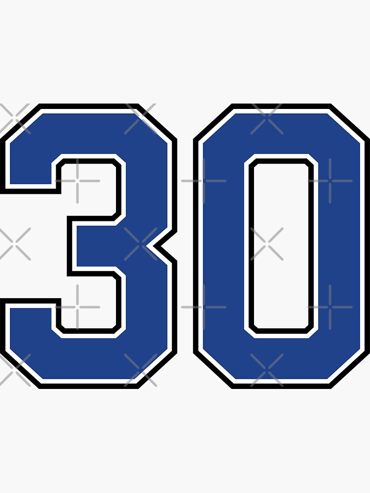 Pegatina «Número 30 camiseta deportiva de la suerte treinta» de ...