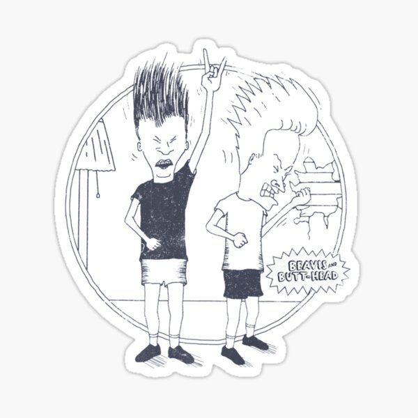 "Beavis and Butthead Head Banging Outlined Sketch Beavis and Butt-head ...