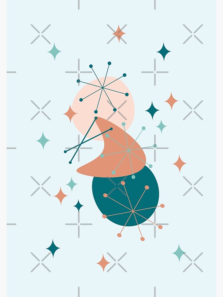 "Mid Century, Atomic Age Abstract Shapes, Boomerang and Starburst in ...