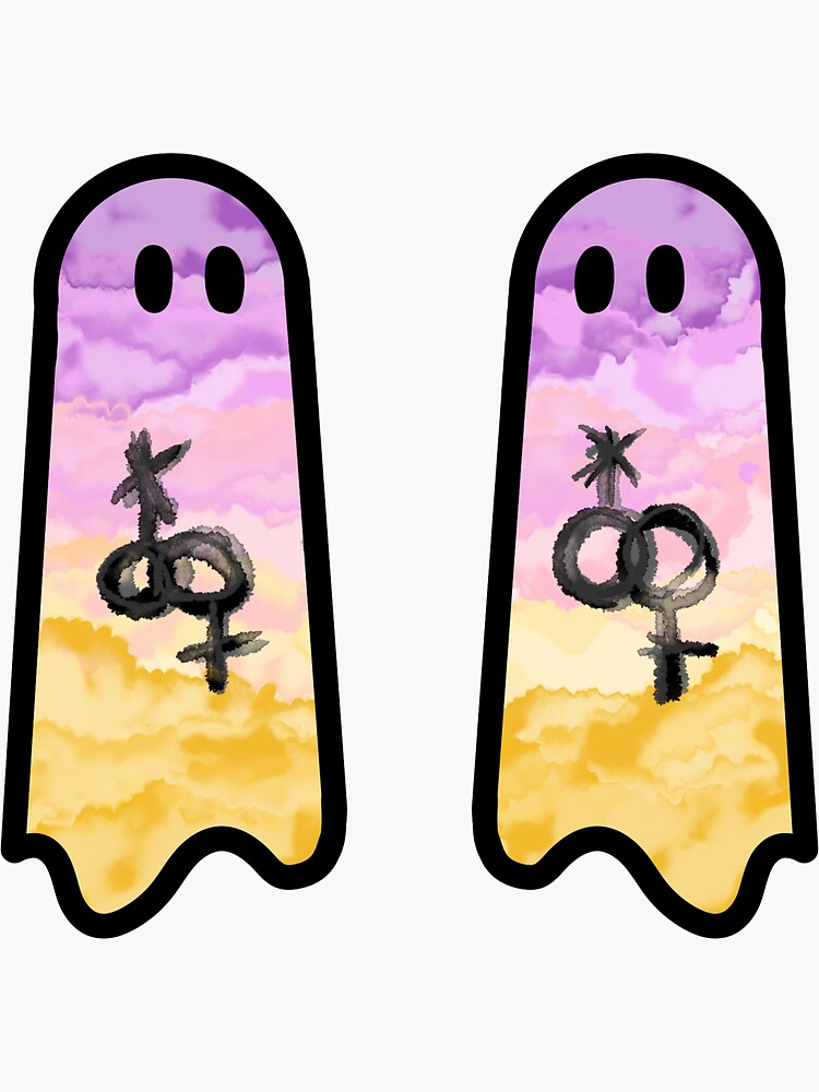 Pegatina for Sale con la obra «Almas gemelas de la bandera del Orgullo ...