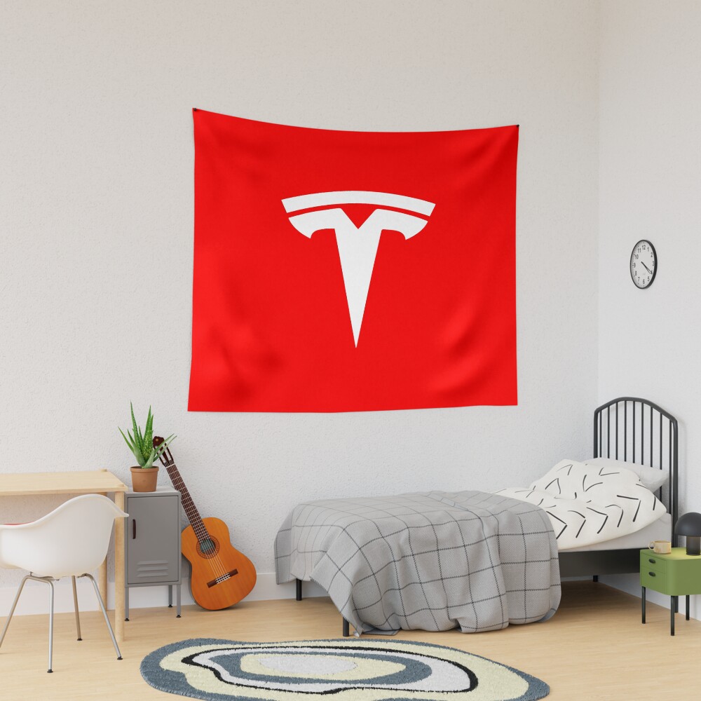 "Tesla logo" Sticker by TeslaMotion | Redbubble