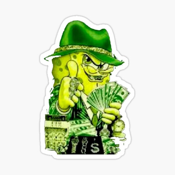 "gangster spongebob" Sticker for Sale by retkaeugieb | Redbubble