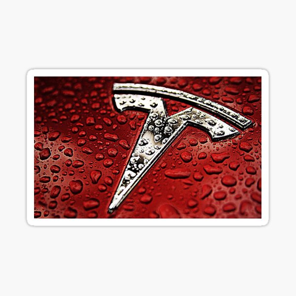 "Tesla logo" Sticker for Sale by TeslaMotion | Redbubble